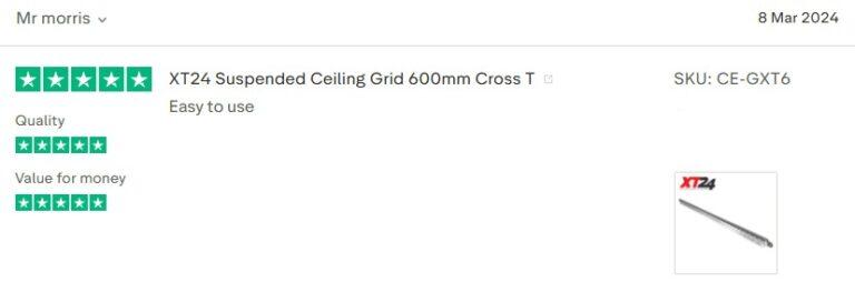 XT24 Suspended Ceiling 600mm Cross Tee